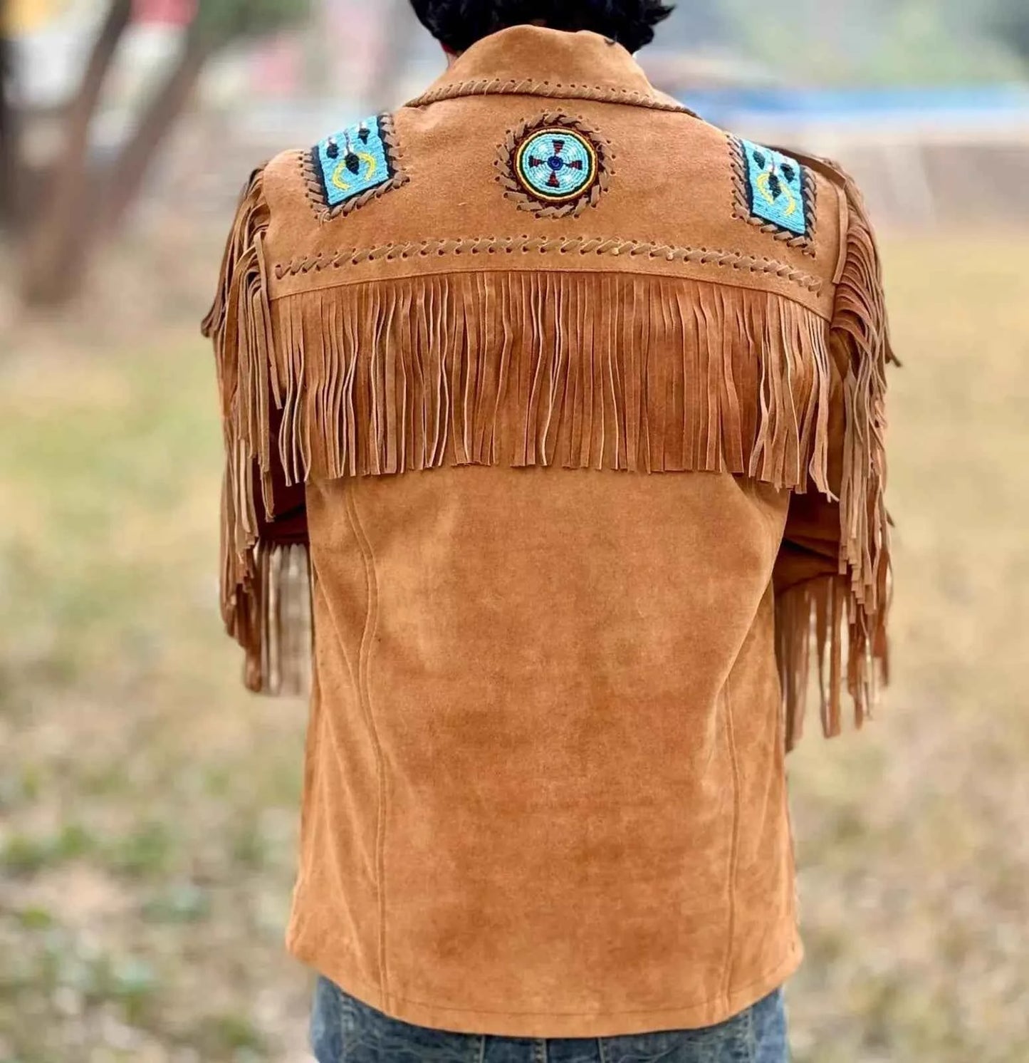 Mens Cowboy Coat Suede Jacket with Fringes - Stylish Western Wear ...