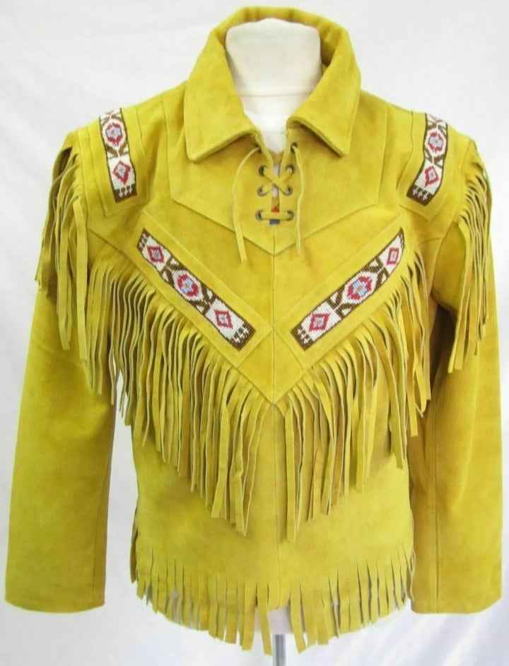 Men's Fringe Suede Leather Cowboy Jacket-ZLC-WJM-1048 – ZHIM LEATHER ...